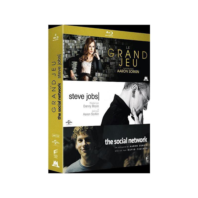 Coffret Aaron Sorkin 3 Films : Le Grand Jeu Steve Jobs The Social Netw